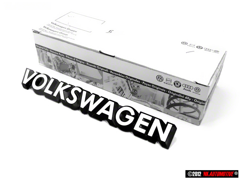 GENUINE VW VOLKSWAGEN Rear Boot Badge Emblem White Nos - 321853685C QK6 ...